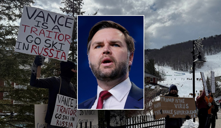 JD Vance's visit to Vermont ski resort interrupted by pro-Ukraine ...